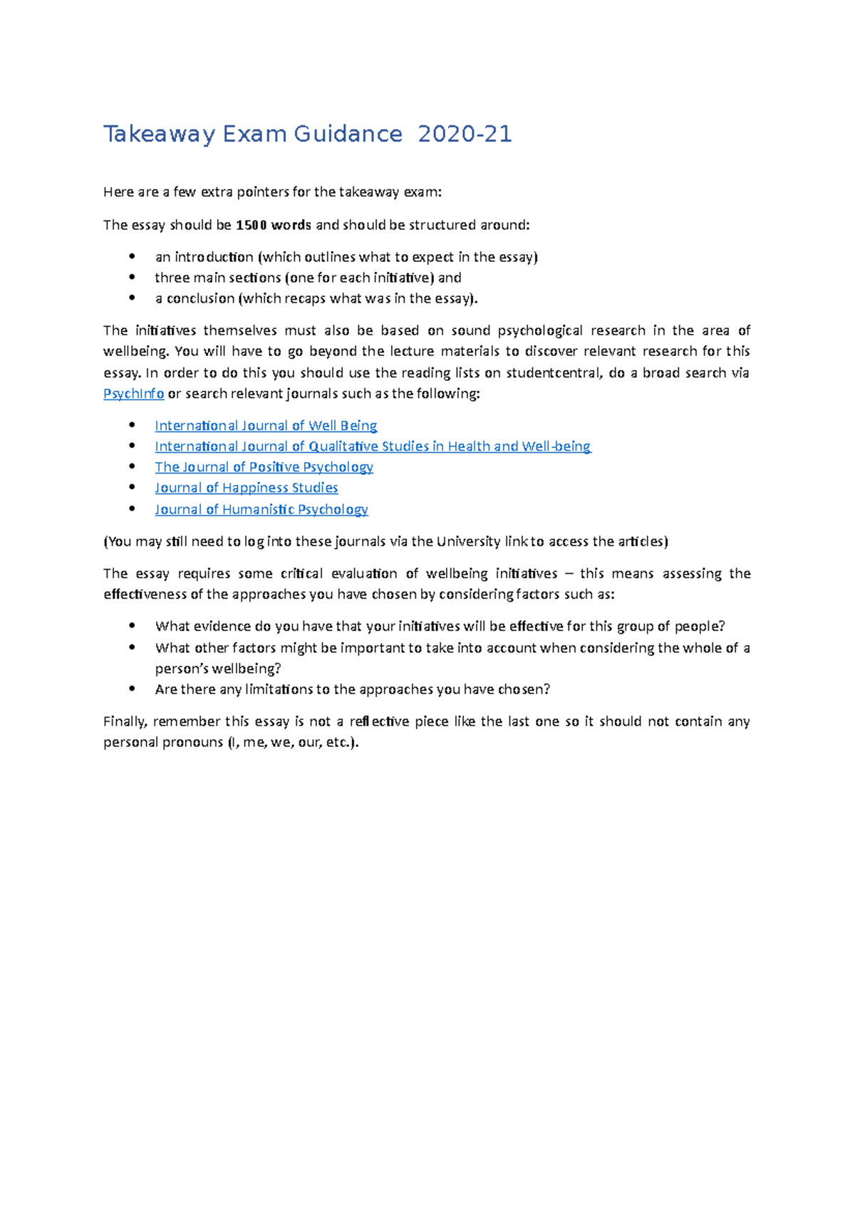 Exam Guidance 2020 - Business - Takeaway Exam Guidance 2020- Here are a ...