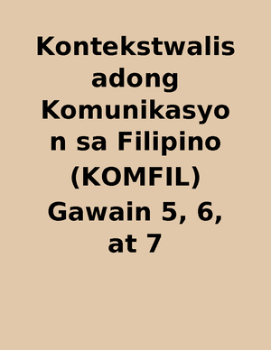 Jagmoc FIL1 M3-A4 MATH1A - Kontekstwalisadong Komunikasyon sa Filipino (KOMFIL) Fil 1 Module 2 ...