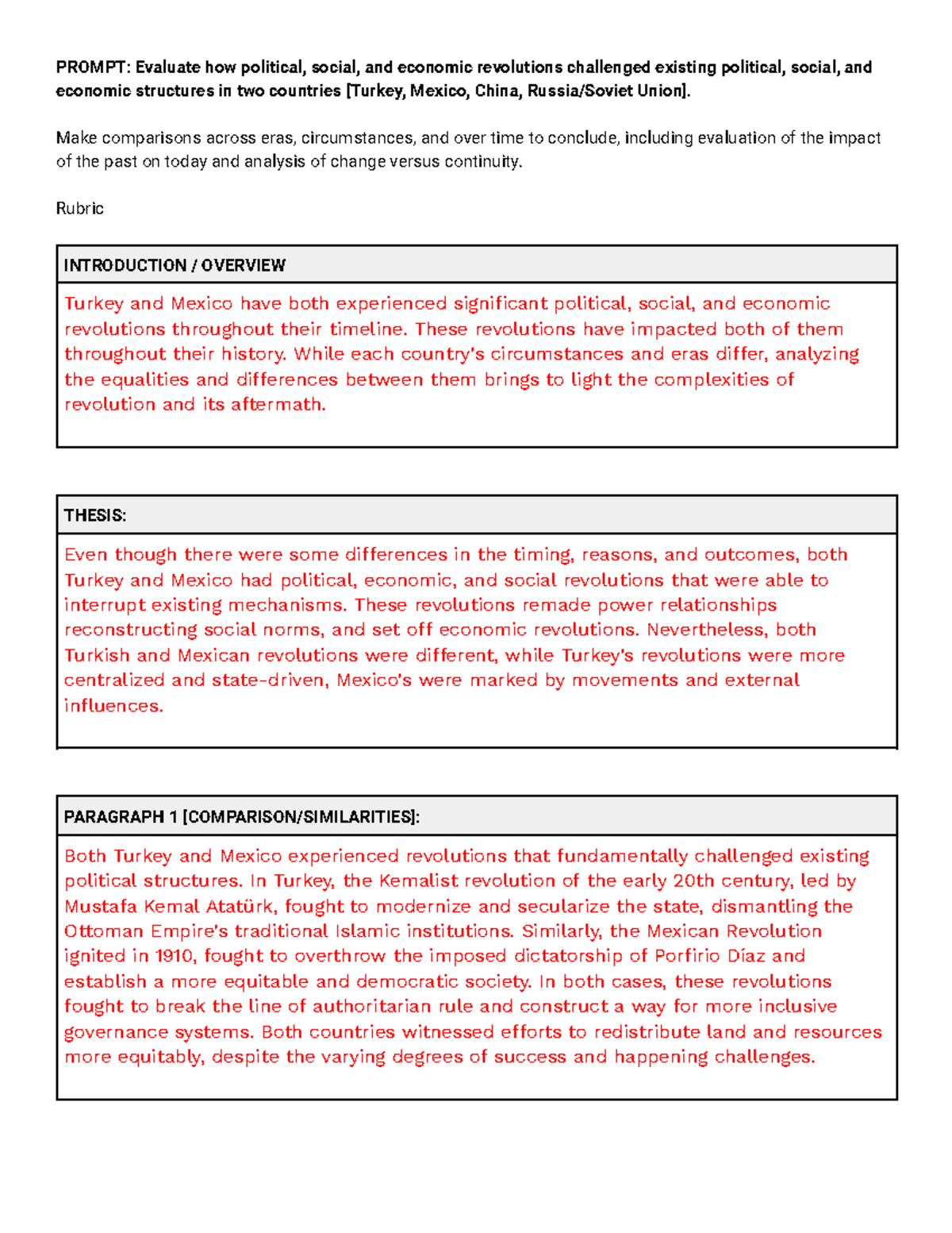 Camila Leonardo of 11.5 AT Revolution Comparison Contrast Paragraphs ...