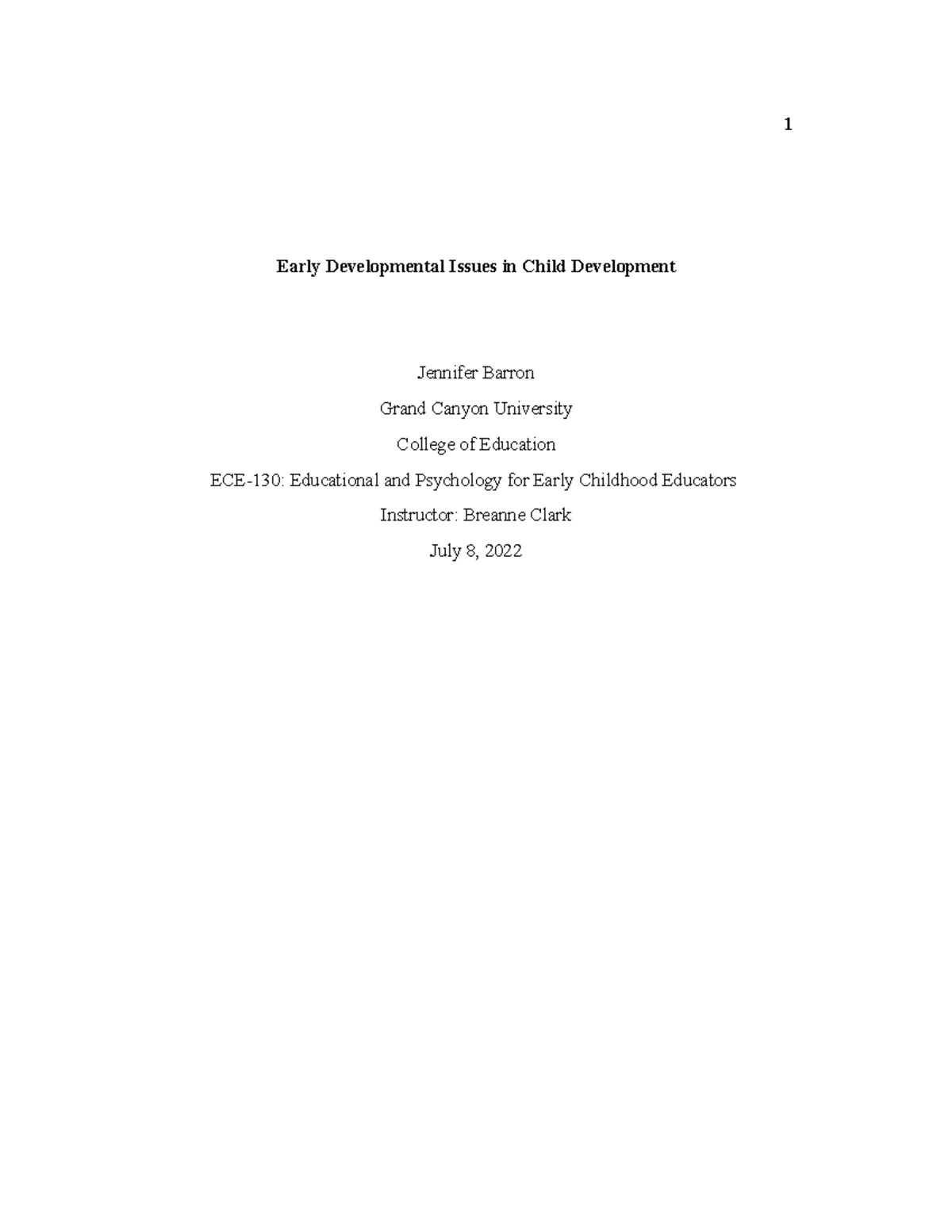 Early Developmental Issues In Child Development 1 Early Developmental early-developmental-issues-in-child-development-1-early-developmental