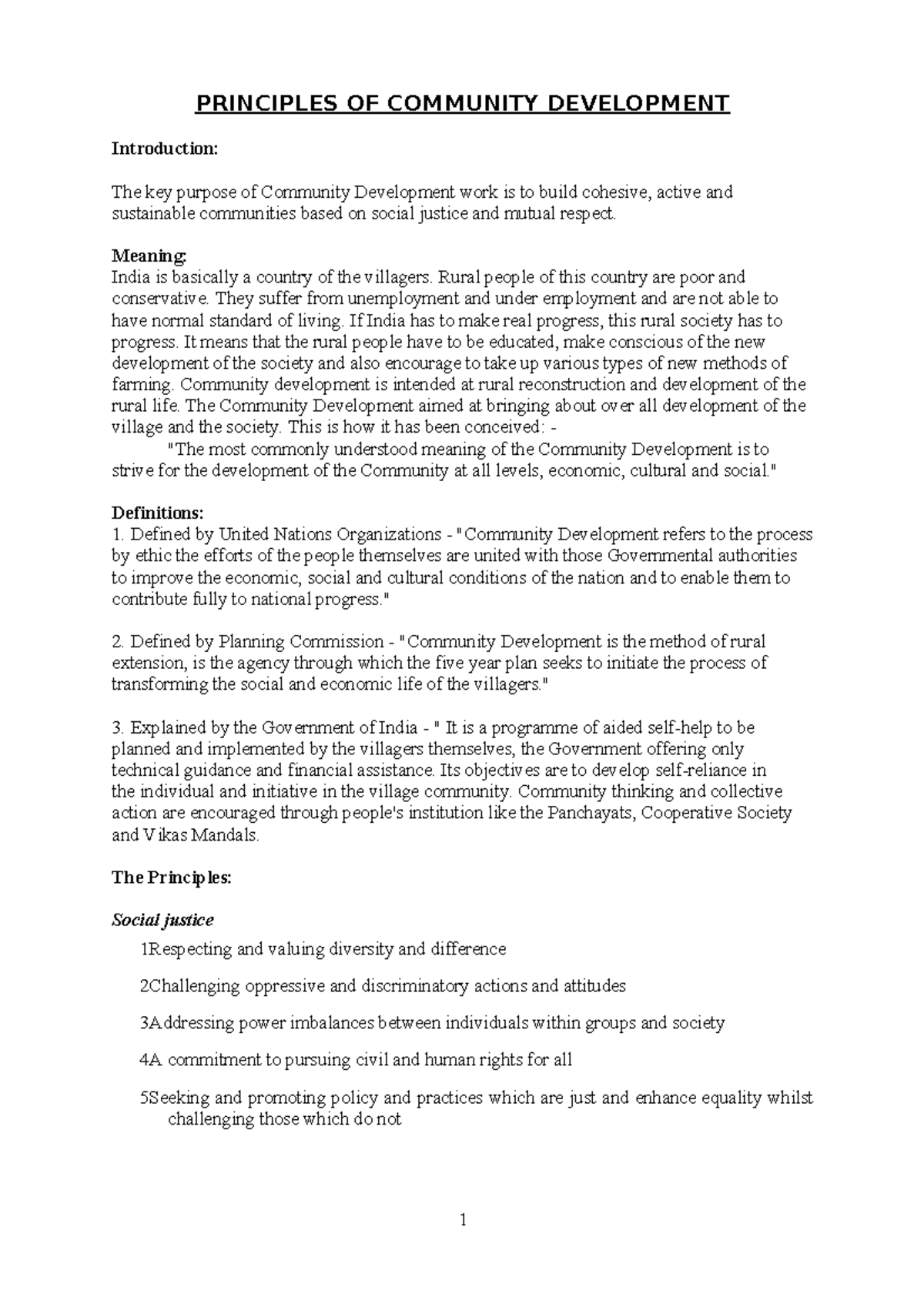 SW 305 2ND Module-Principles-of-Community-Development-Community-Work ...