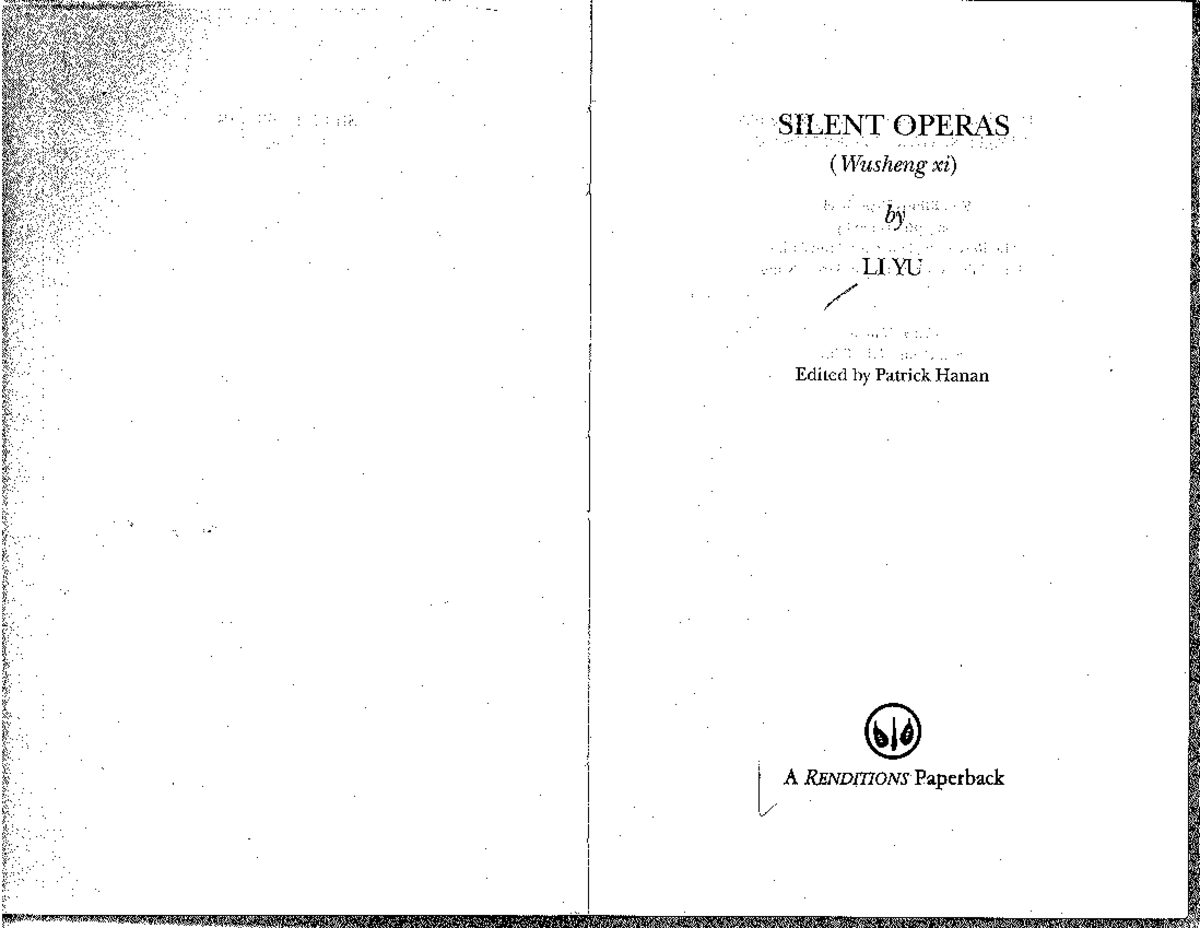 An Ugly Husband - idk - SILENT OPERAS (Wusheng xi) LI YU Edited Patrick ...