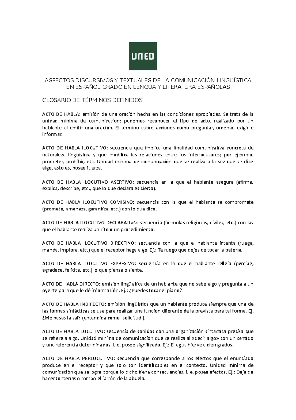 Glosario imprimir - ASPECTOS DISCURSIVOS Y TEXTUALES DE LA COMUNICACIÓN ...
