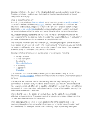 History Of Social Psychology - Social Psychology: Definition, Theories ...