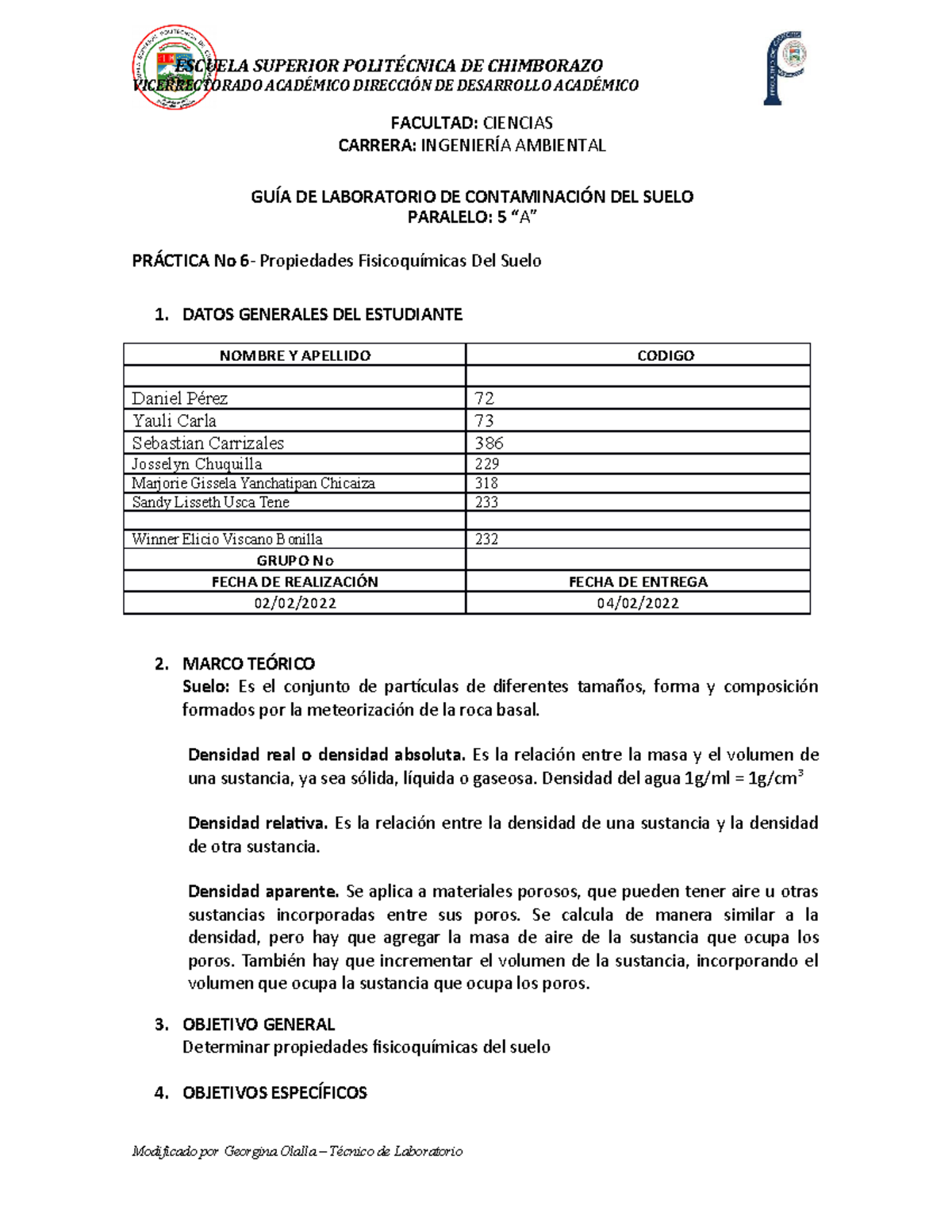 Practica 6 - ñlllllll - VICERRECTORADO ACADÉMICO DIRECCIÓN DE ...