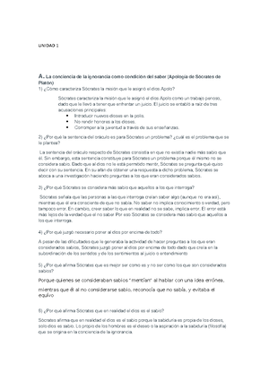 Guía de Preguntas y Modelos de Exámenes - Filosofía - UNLAM - Ingreso 2023 - Guía de preguntas ...