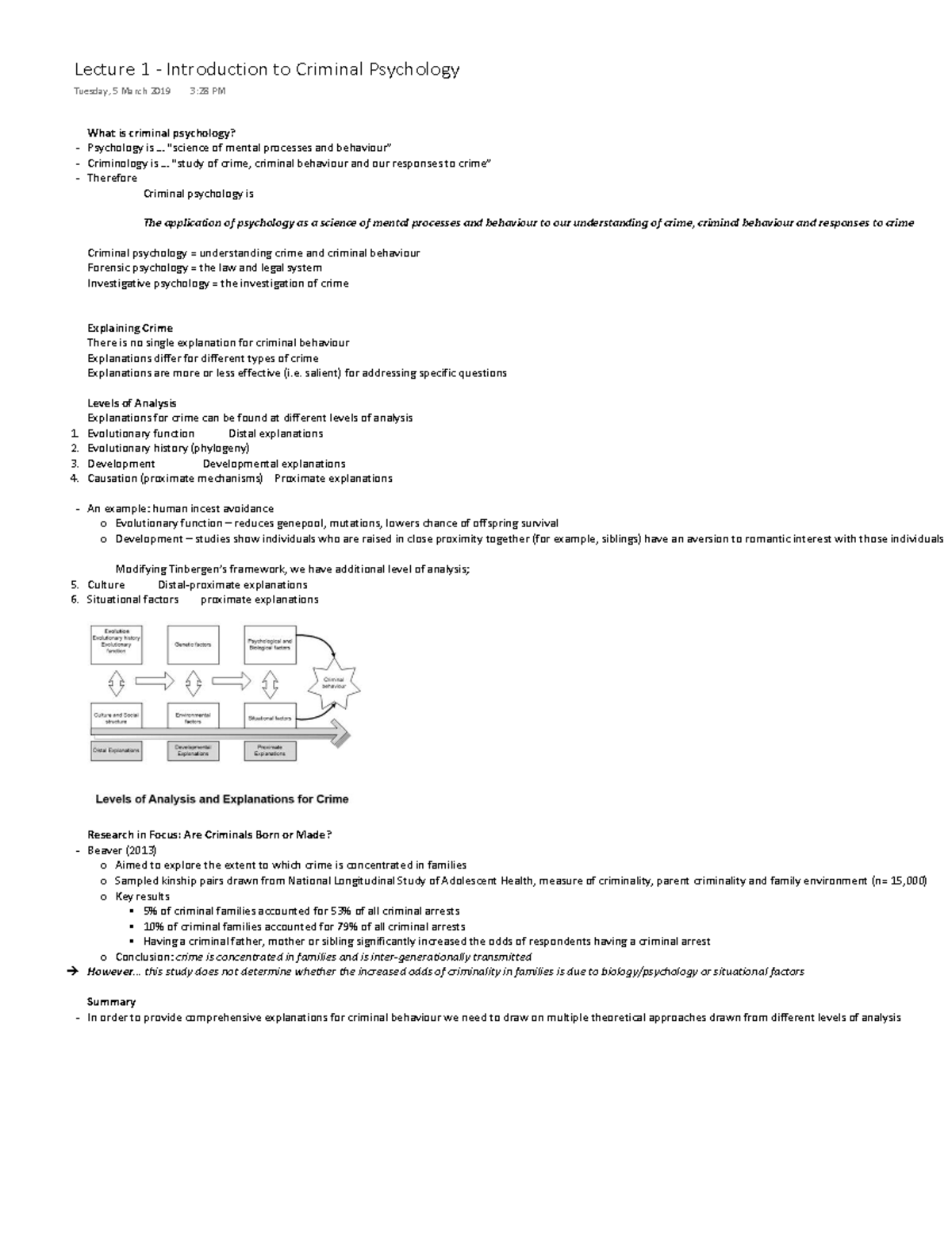 CRIM217 - Lecture Summary (1) - Warning: TT: undefined function: 32 tŚĂƚ ŝƐ ĐƌŝŵŝŶĂů ...