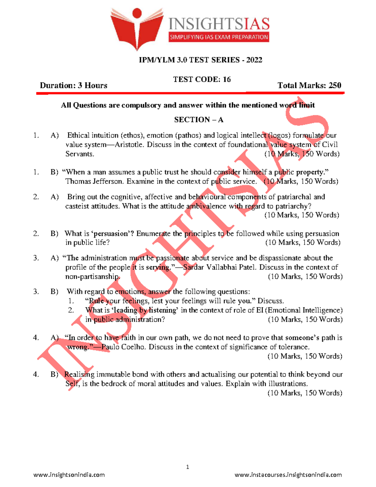 IPM-3-0-Test-Series-2022-Test - 16 (Essential Test)-QP - 1 ...