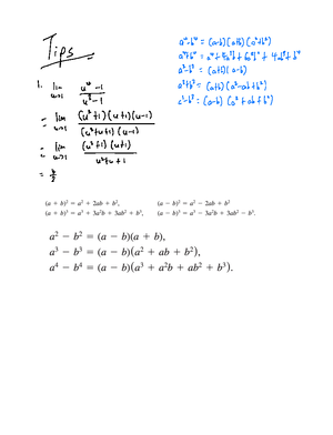 MH 1810 mid Cheat Sheet - Inverse formula : Determinants , Cofactor ...