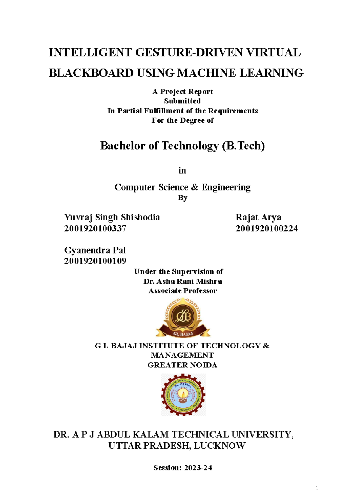 MP report (1)-merged - rtb - INTELLIGENT GESTURE-DRIVEN VIRTUAL ...