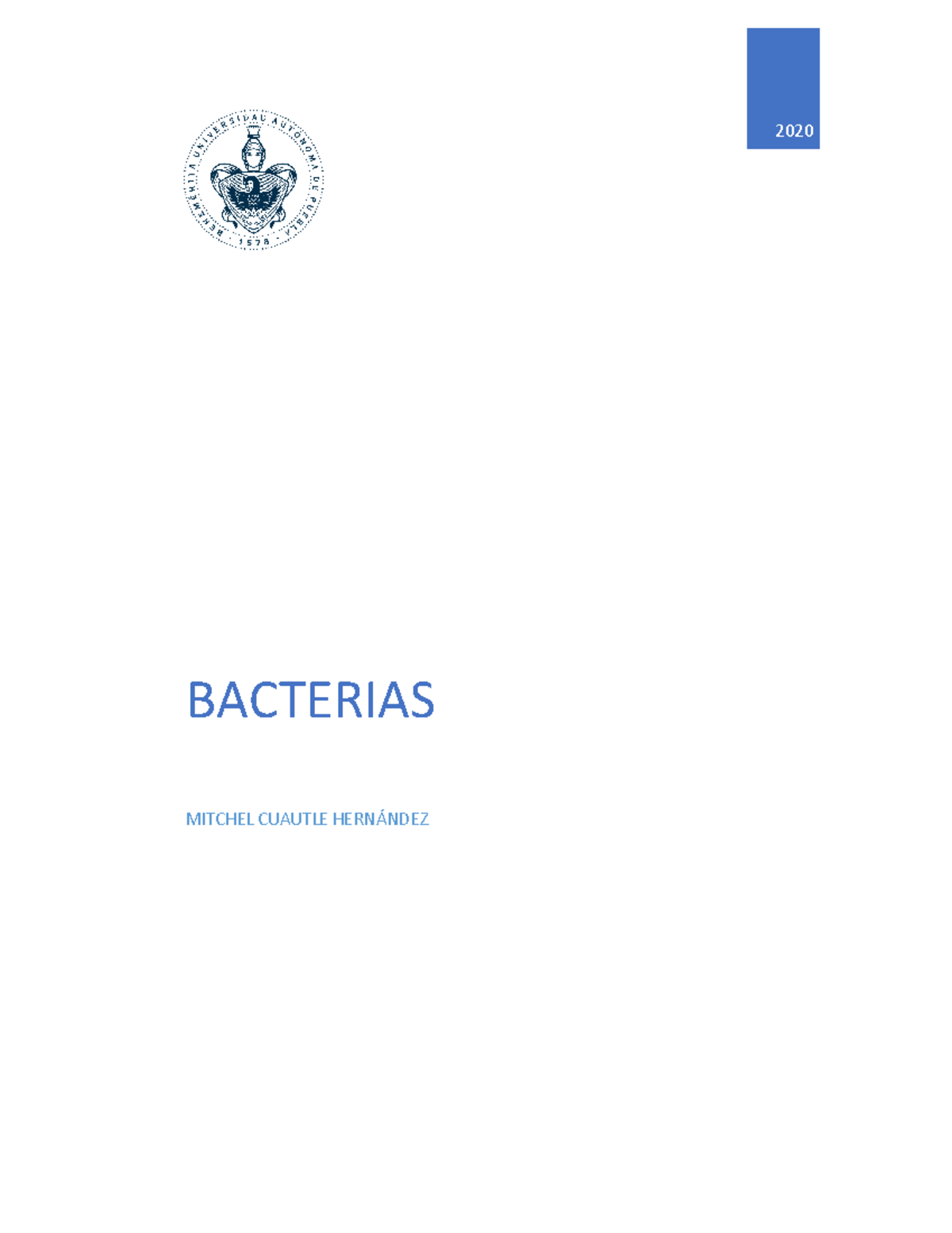 Clasificación de Bacterias - Warning: TT: undefined function: 32 2020 BACTERIAS MITCHEL CUAUTLE ...