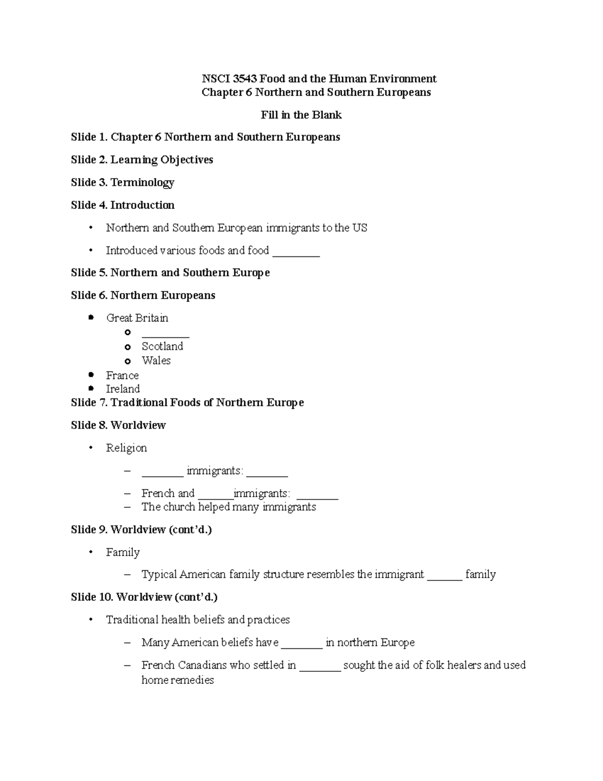 NSCI 3543 Chapter 6 Fill-in the Blank - NSCI 3543 Food and the Human ...