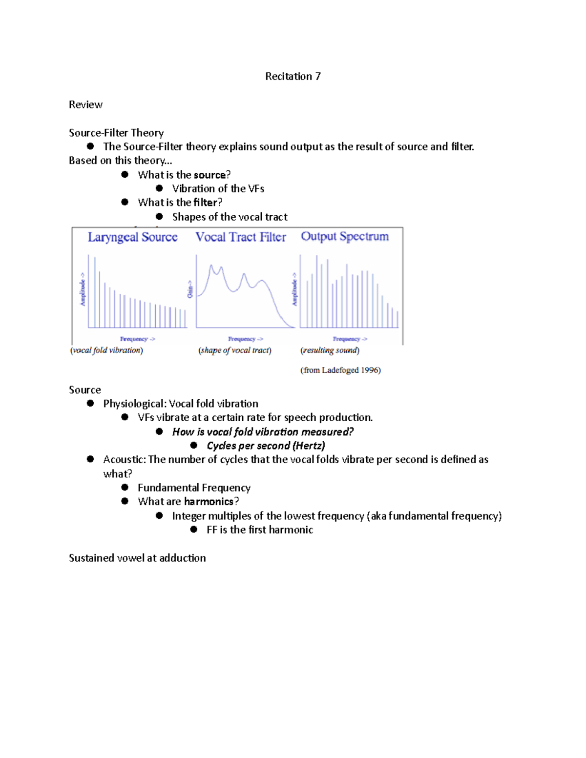 Recitation 7 - Instructor: Sarah Little - Recitation 7 Review Source ...