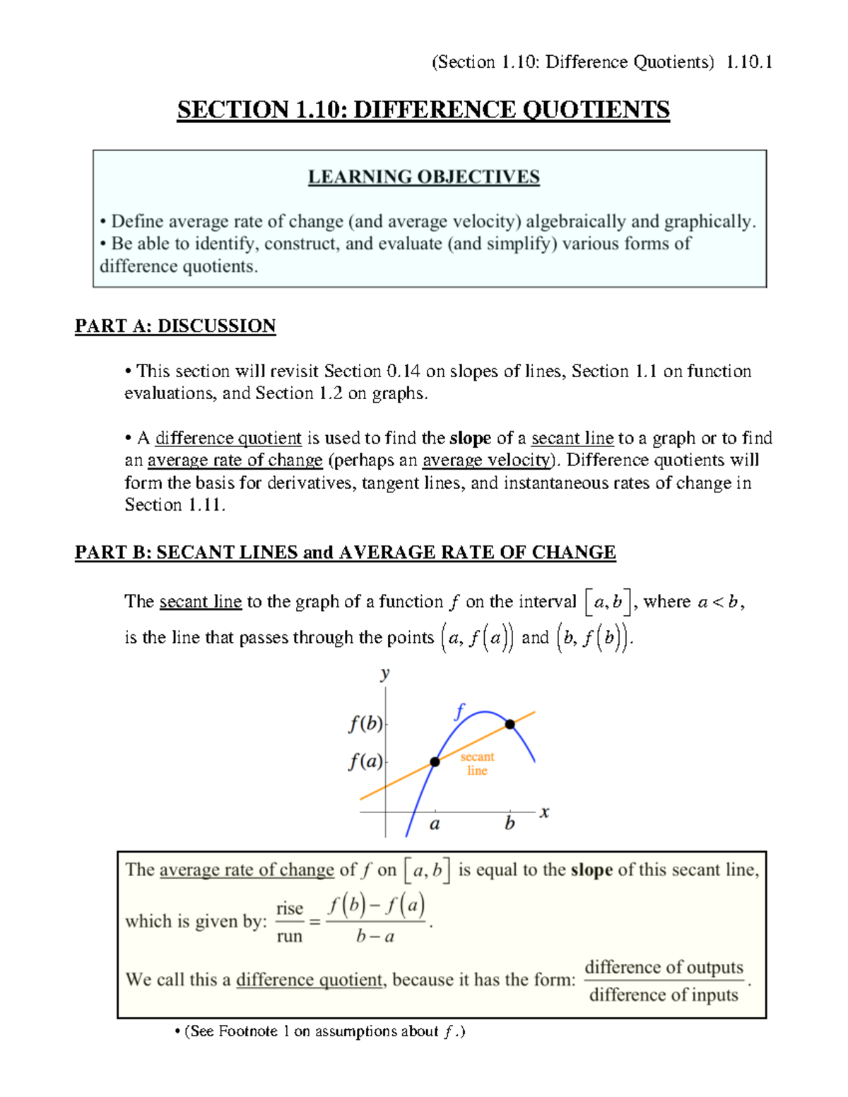 Precalc 0110to0111 - Lecture notes 10 - (Section 1: Difference ...