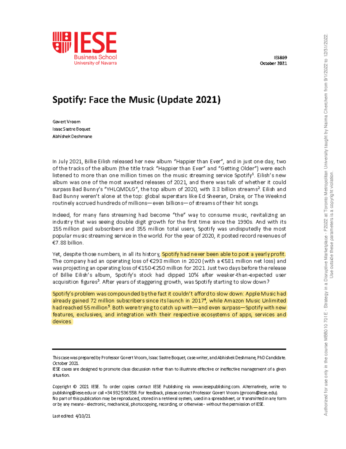 Spotify - Please give your document a descriptive and clear title - IES ...