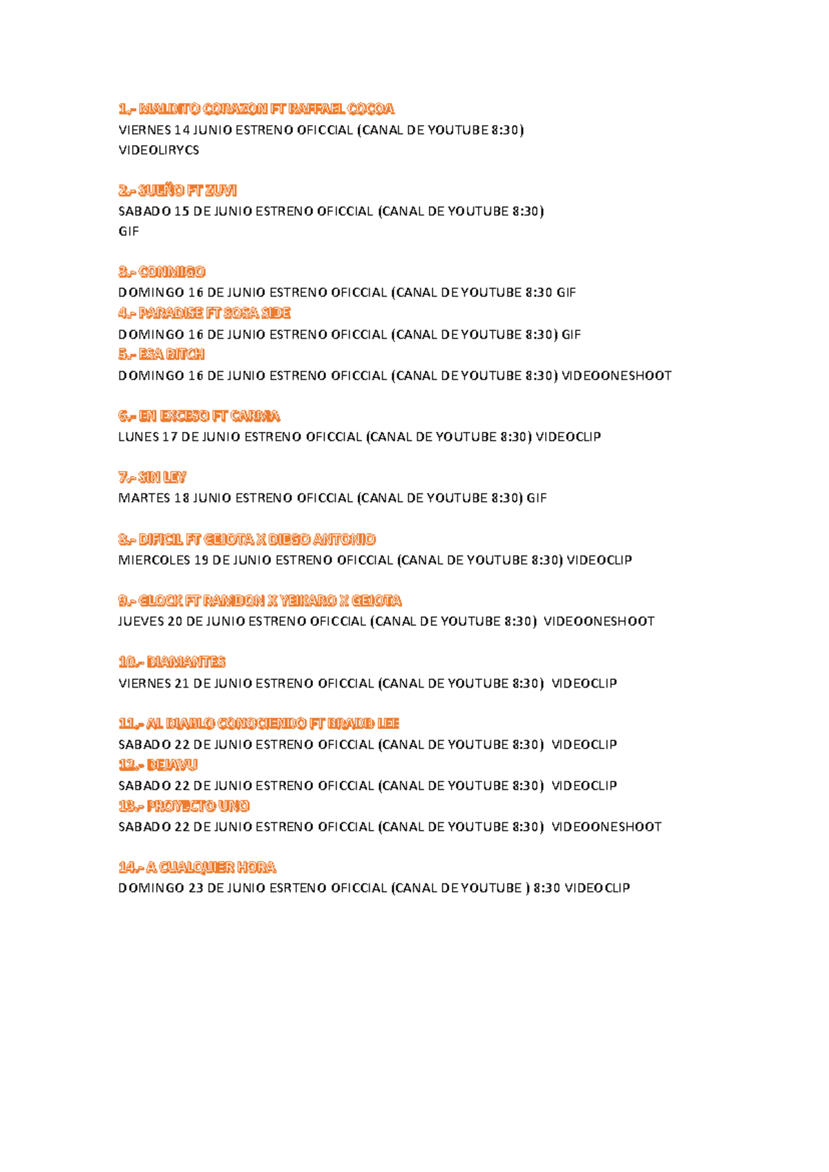 Chemc C - Musica detalles - VIERNES 14 JUNIO ESTRENO OFICCIAL (CANAL DE ...