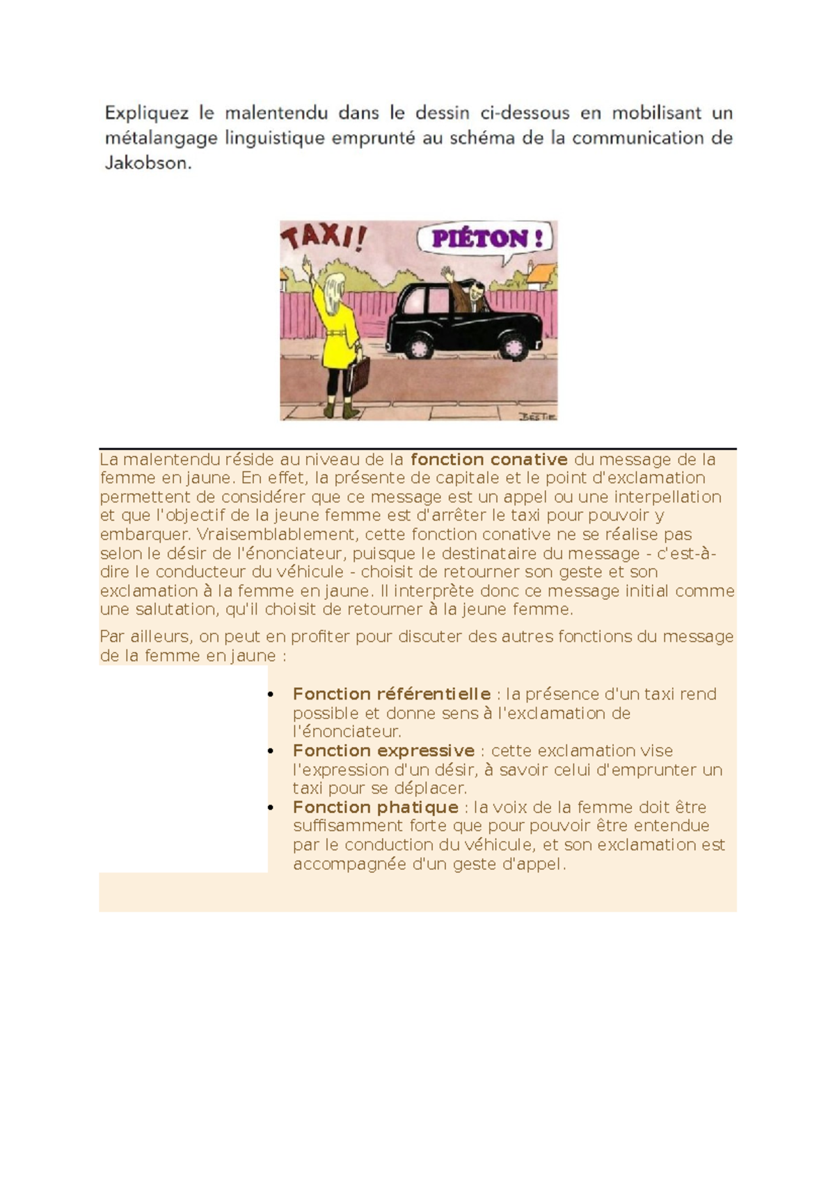 L. Module 6 (exercices) - La malentendu réside au niveau de la fonction ...