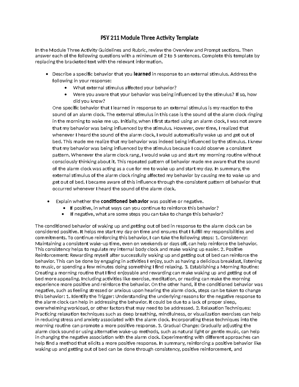 PSY211Module Three Activity Template - Then answer each of the ...