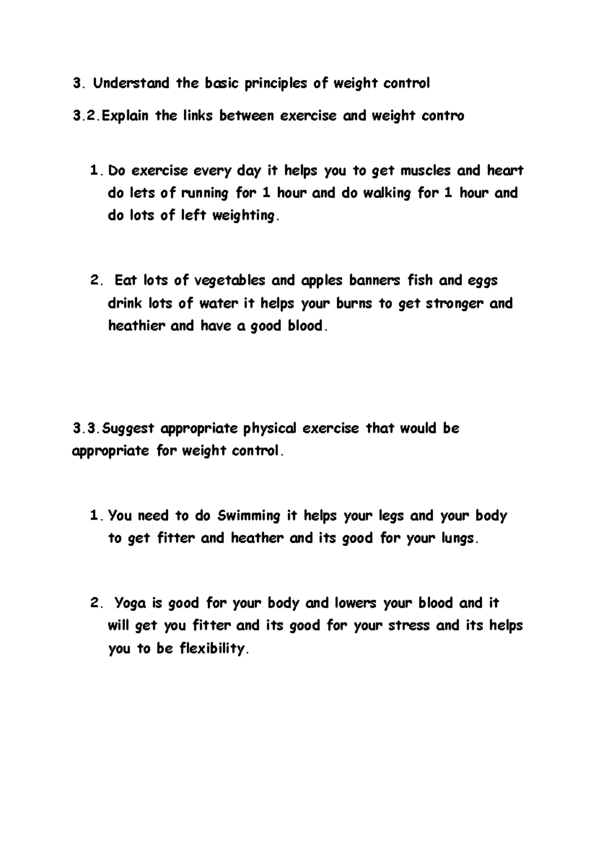 Principles of weight control - 2 the links between exercise and weight ...