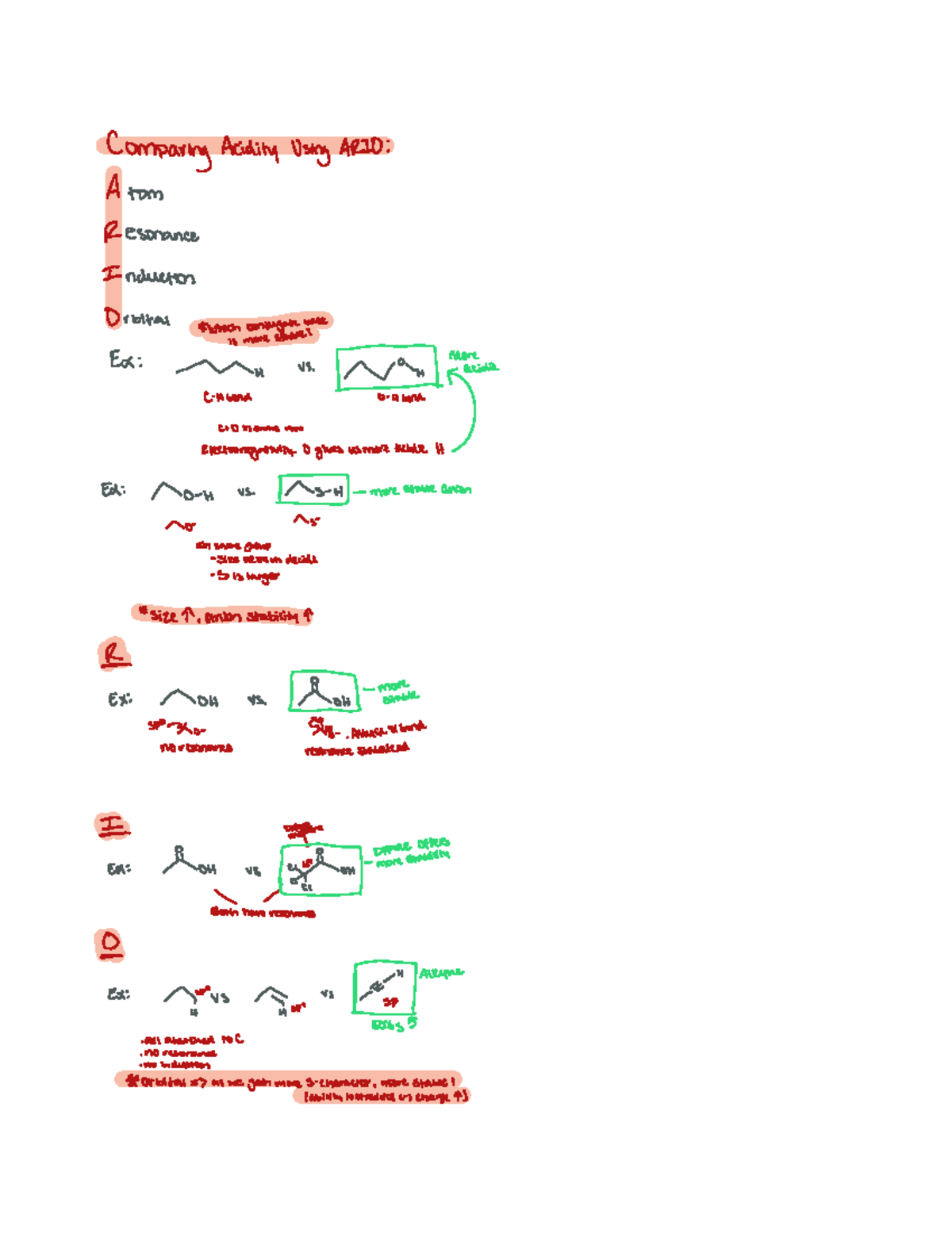 Ch. 3 Videos - Chapter 3 notes for Dr. Jeske - Comparing Acidity Using ...
