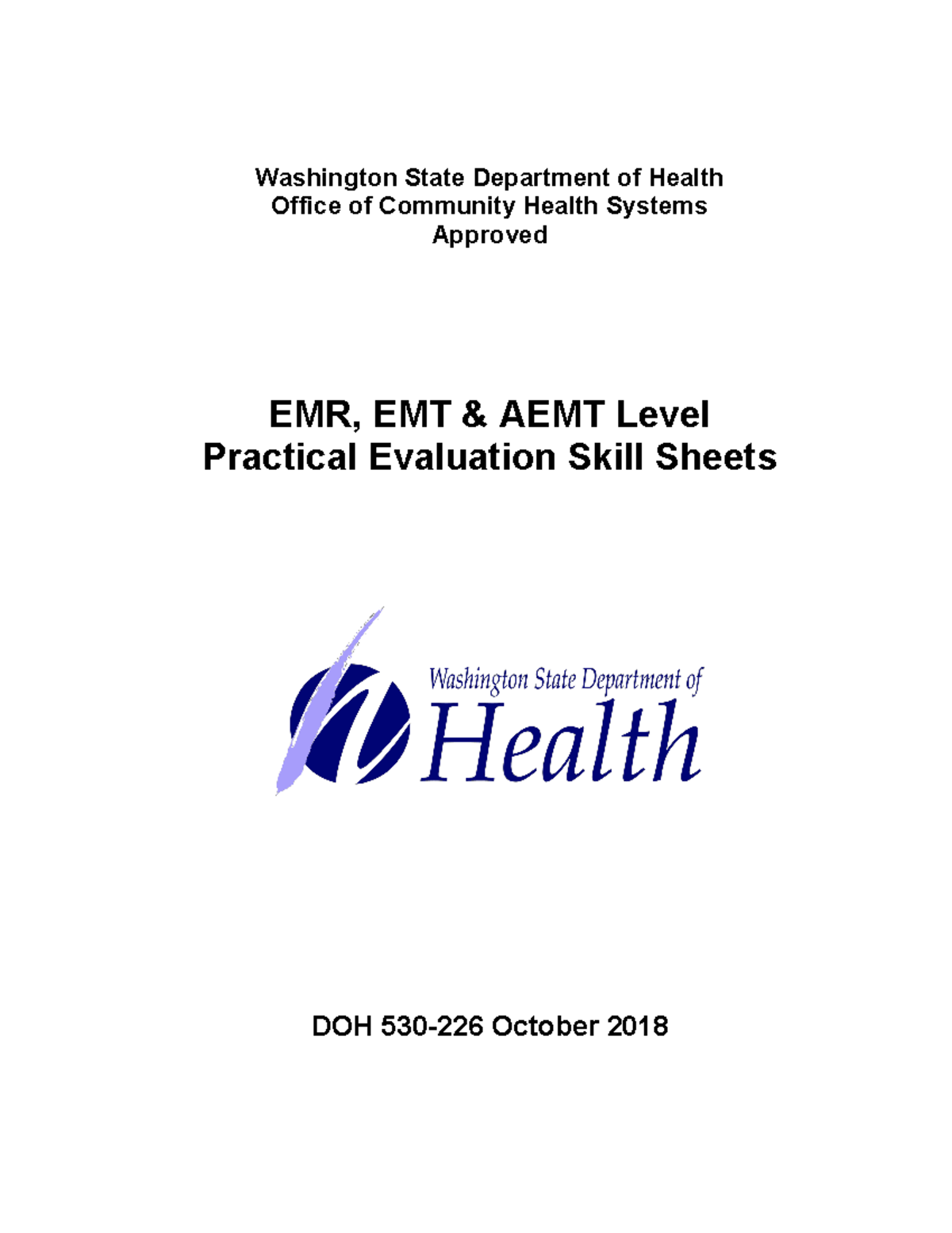 EMR, EMT, AEMT Practical Evaluation Skill Sheets ( PDFDrive ...