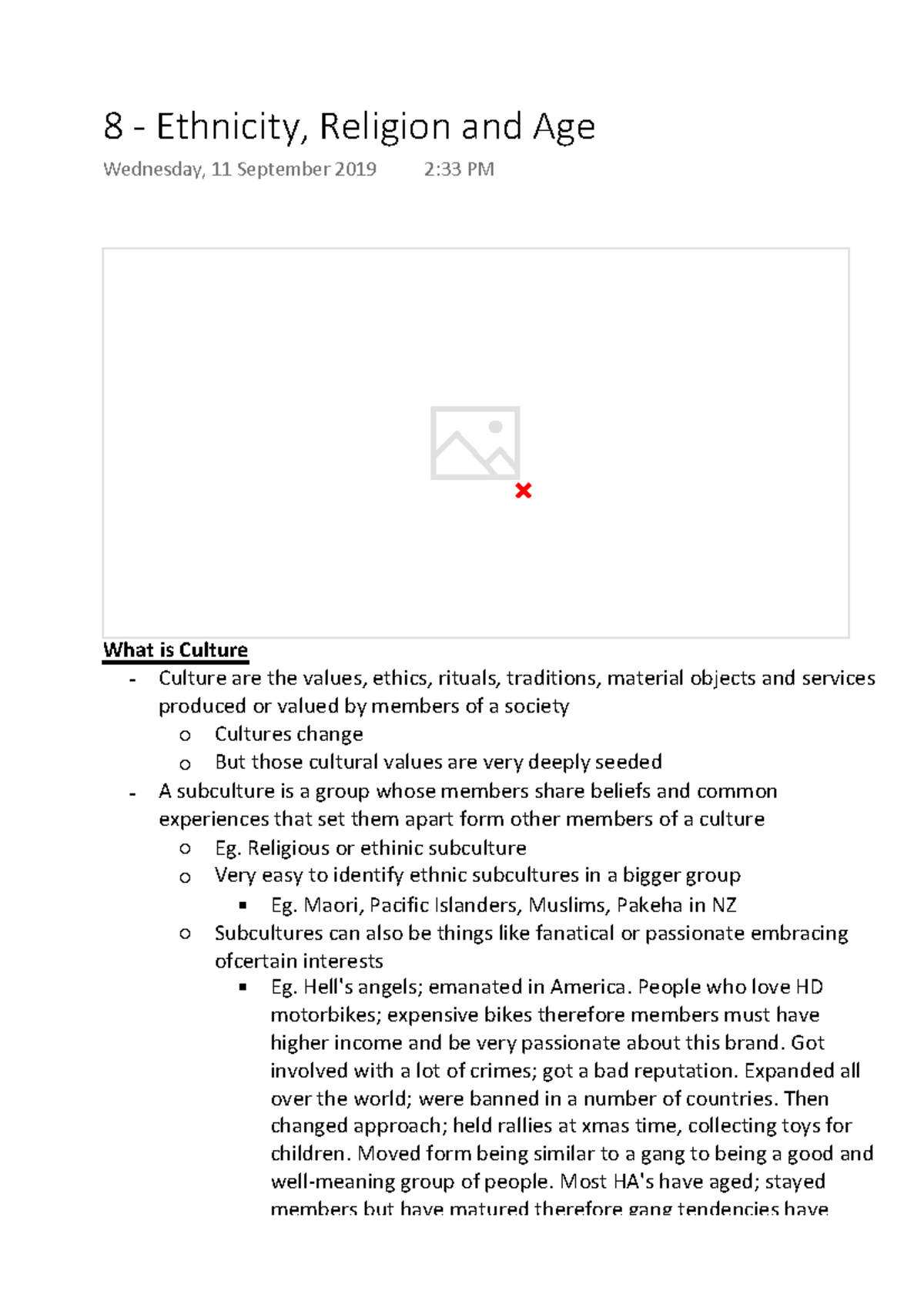 MARK202 Lecture 8 - Warning: TT: undefined function: 32 What is Culture Culture are the values ...