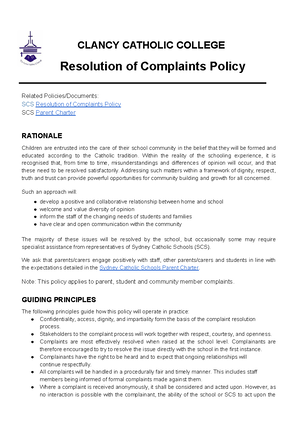 Clancy Site Information Sheet 2021 Minto - Clancy Catholic College West ...