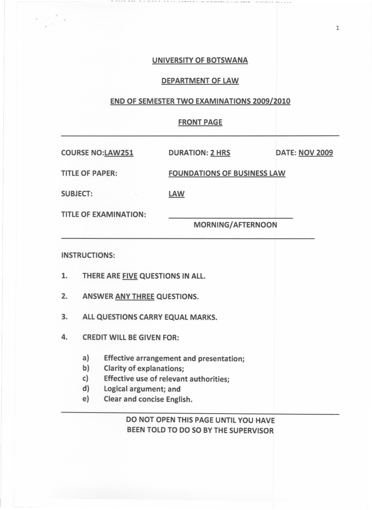 Null - Past exam paper - Introduction to contract law - Studocu