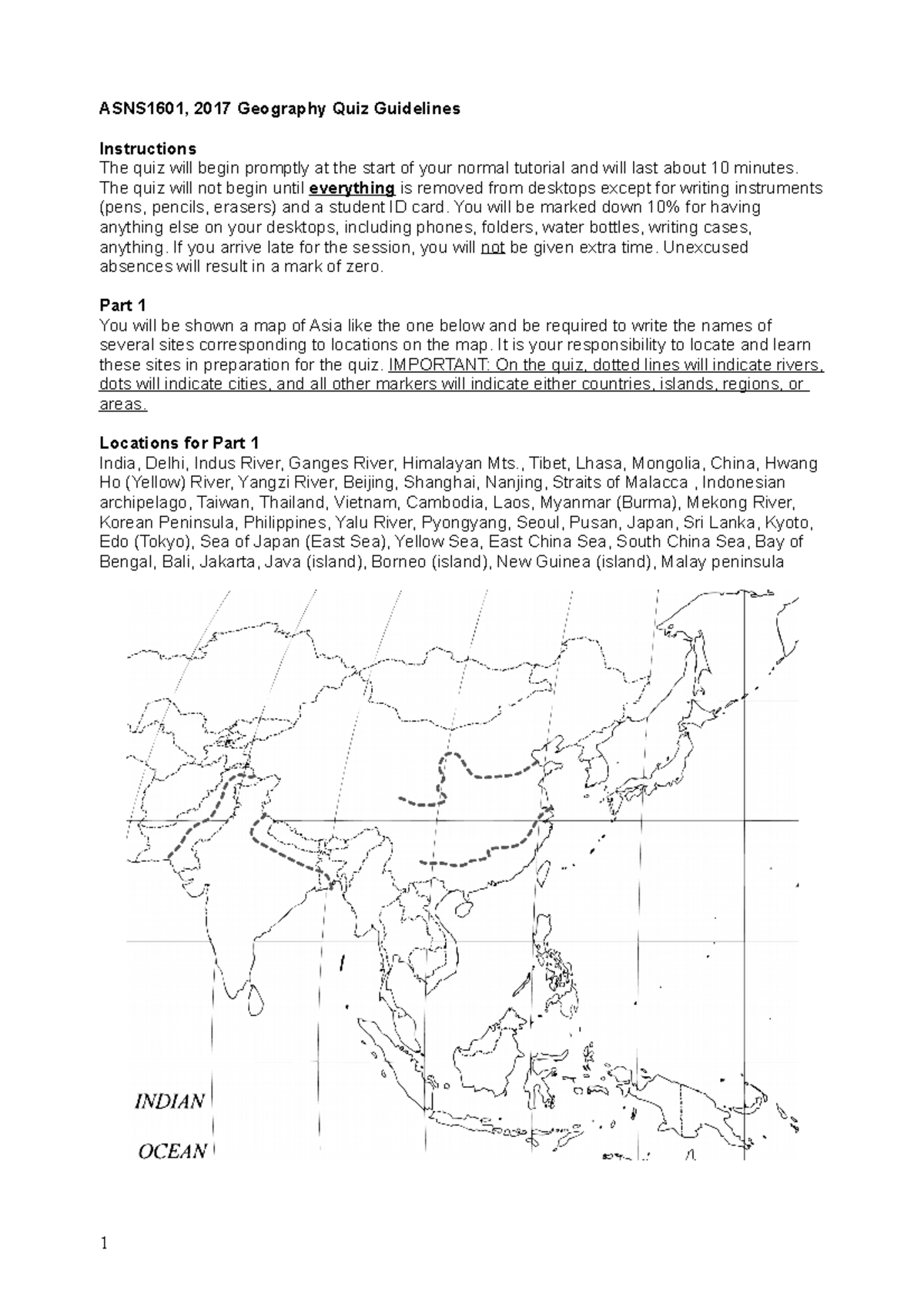 ASNS1601-2017-Geography Quiz Guidelines - Introduction to Asian ...