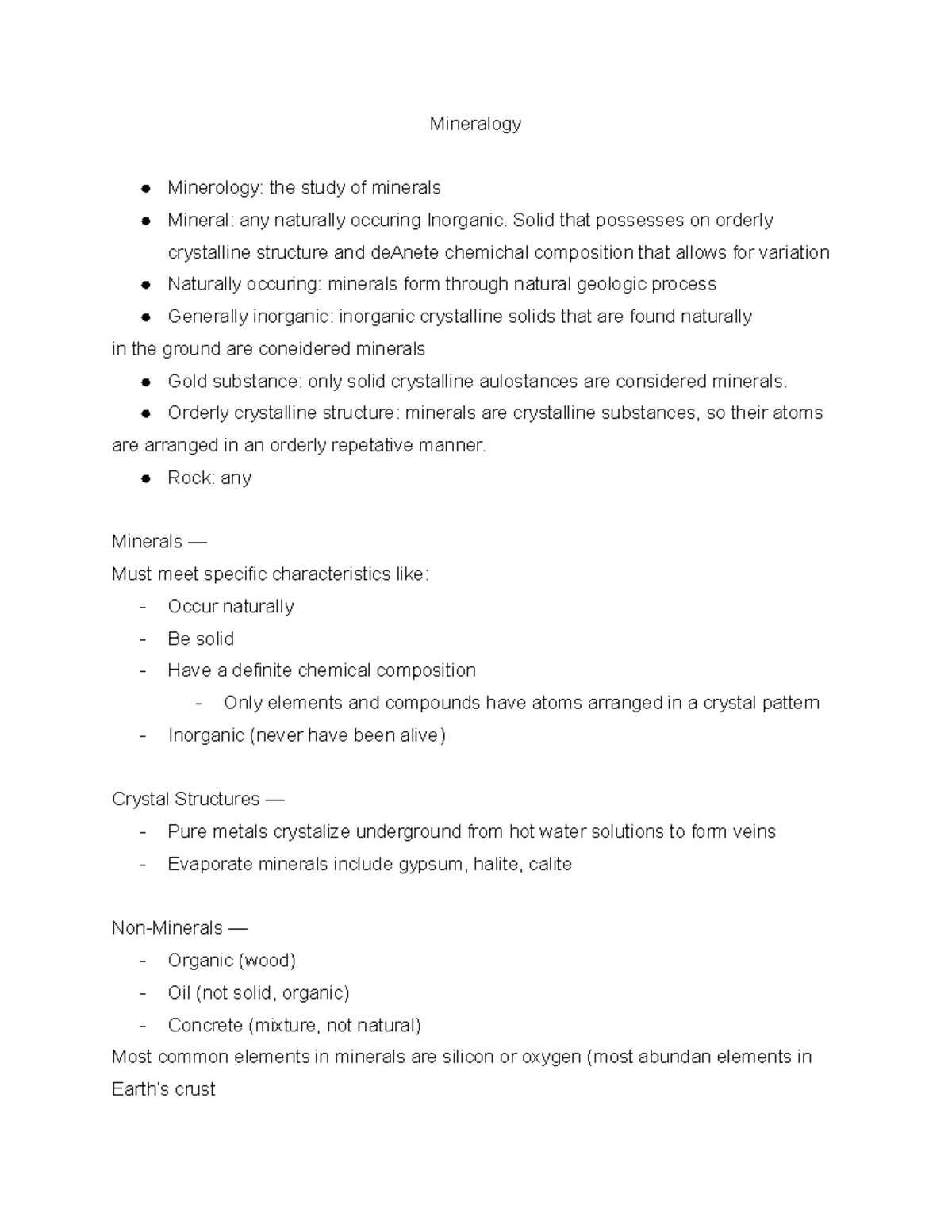 Mineralogy - Profs. Feigenson, Browning, Turrin, Monteverde, and ...