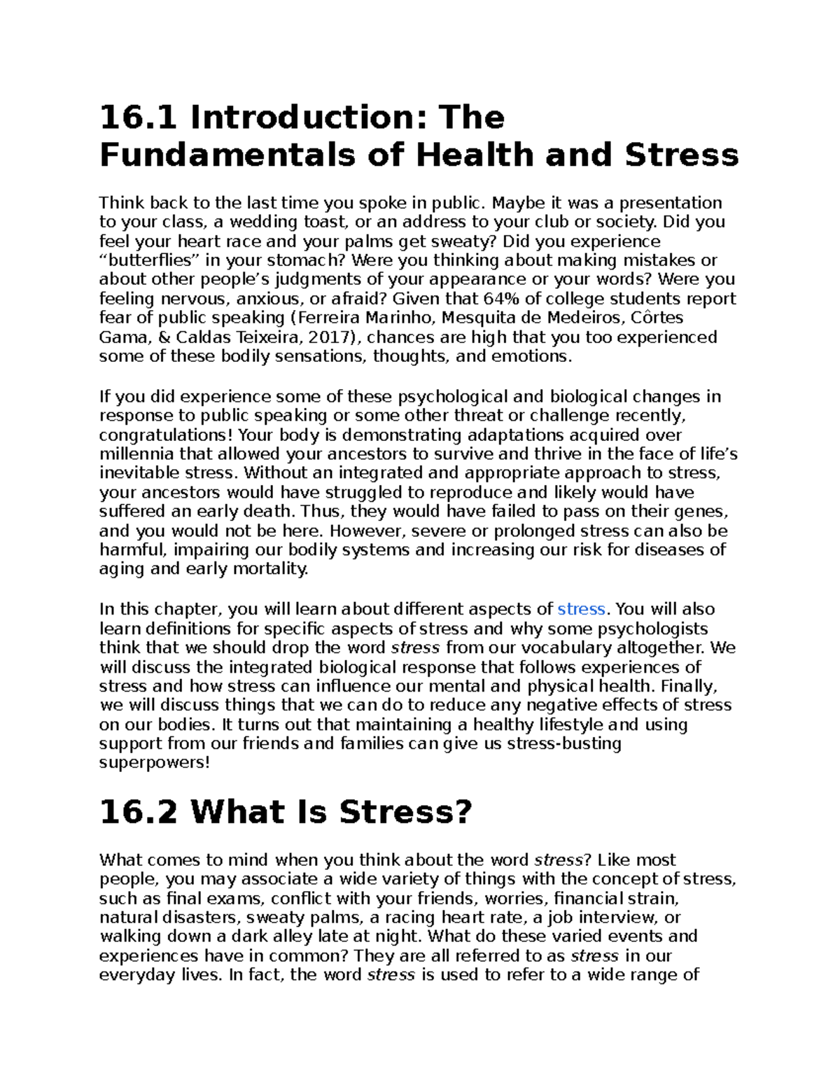 Psy C Health & Stress - Notes - 16 Introduction: The Fundamentals of ...
