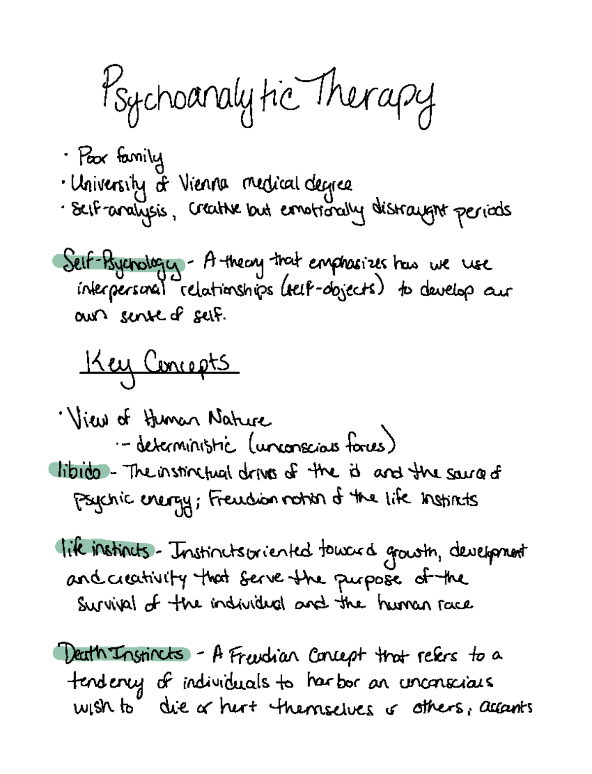 Book Chapter 4 - Taught by Dr. Veronie - Psychoanalytic Therapy Poor ...