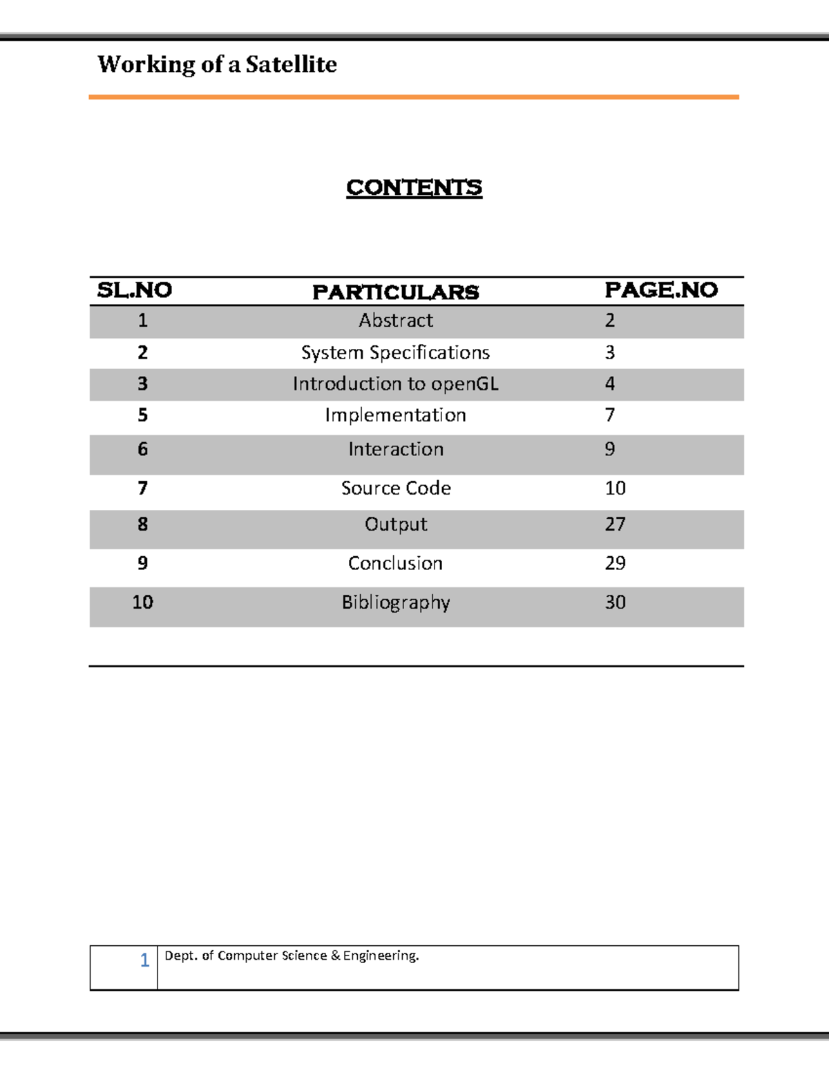 Satellitereport - nullllllll - CONTENTS 1 Abstract SL particulars PAGE ...