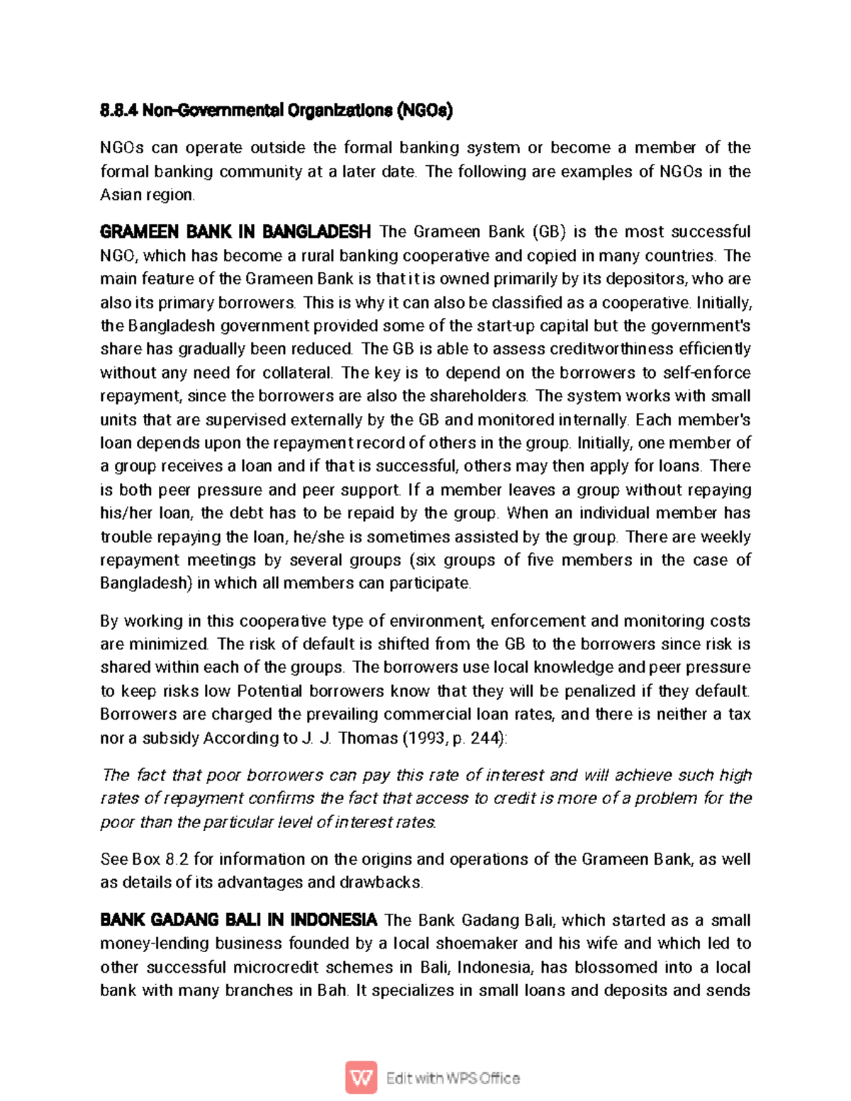 Non-Governmental Organizations (NGOs) - The following are examples of ...