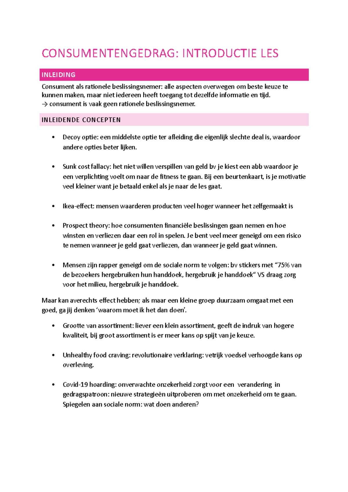 Introductieles consumentengedrag - CONSUMENTENGEDRAG: INTRODUCTIE LES ...