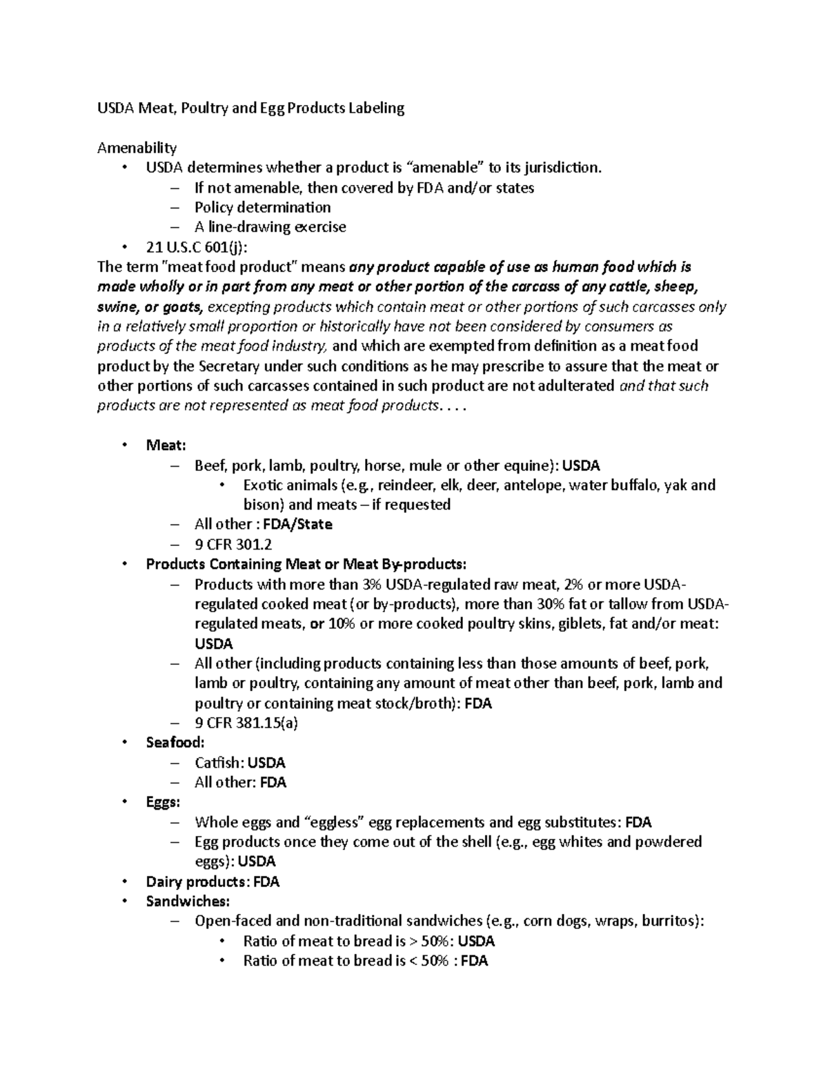 USDA FOOD LAW 3 Food Law Lecture Notes Regarding The Agencies That usda-food-law-3-food-law-lecture-notes-regarding-the-agencies-that