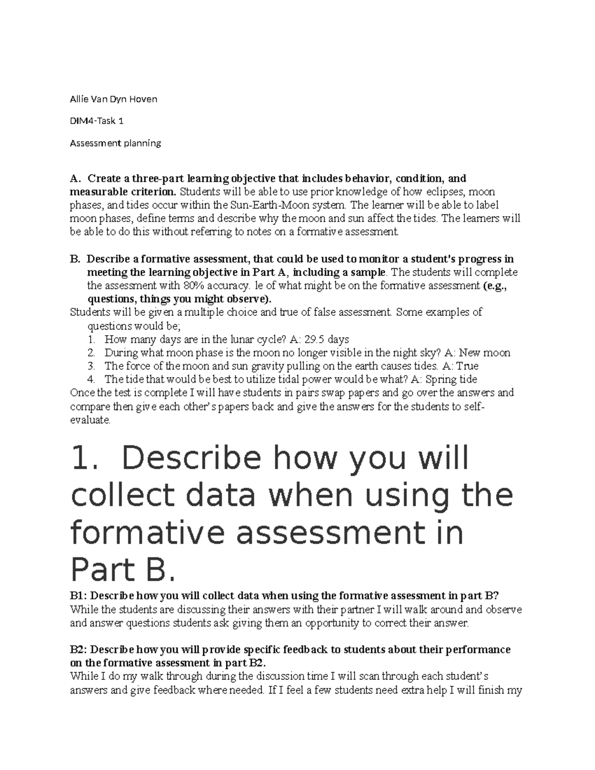 Allie Van Dyn Hoven DIM4- T1 - Allie Van Dyn Hoven DIM4-Task 1 ...