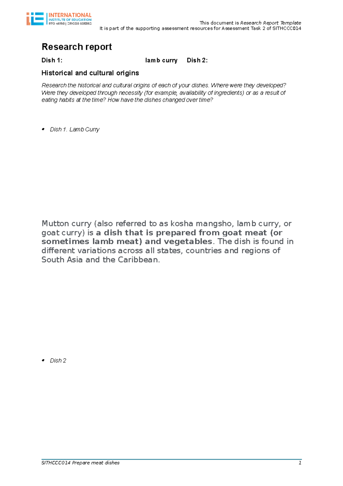 Research Report Template f9b9587befd1186b3654407 aa3eef8b2 - It is part ...