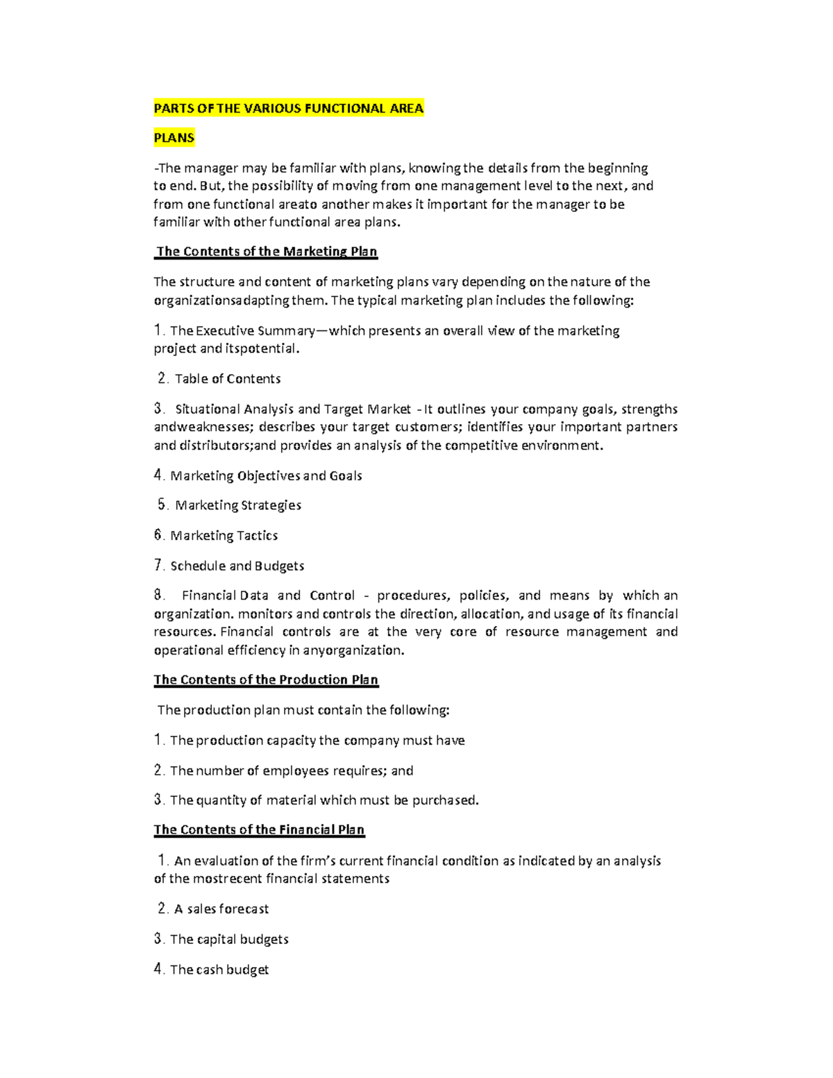 BA41 Report (X)-4-6 - Business Management Integrals - PARTS OF THE ...