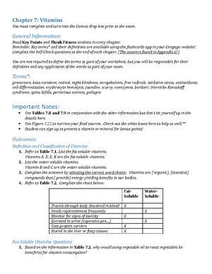 Chapter 3 outline - Chapter 3: Remarkable Body You must complete and ...