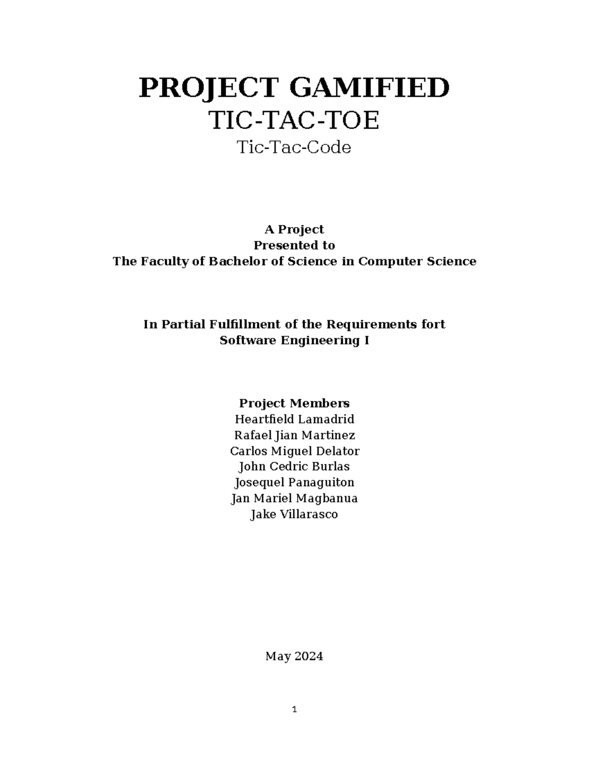 Documentary Test Case - Project Gamefied Documents in Test Casing Games ...