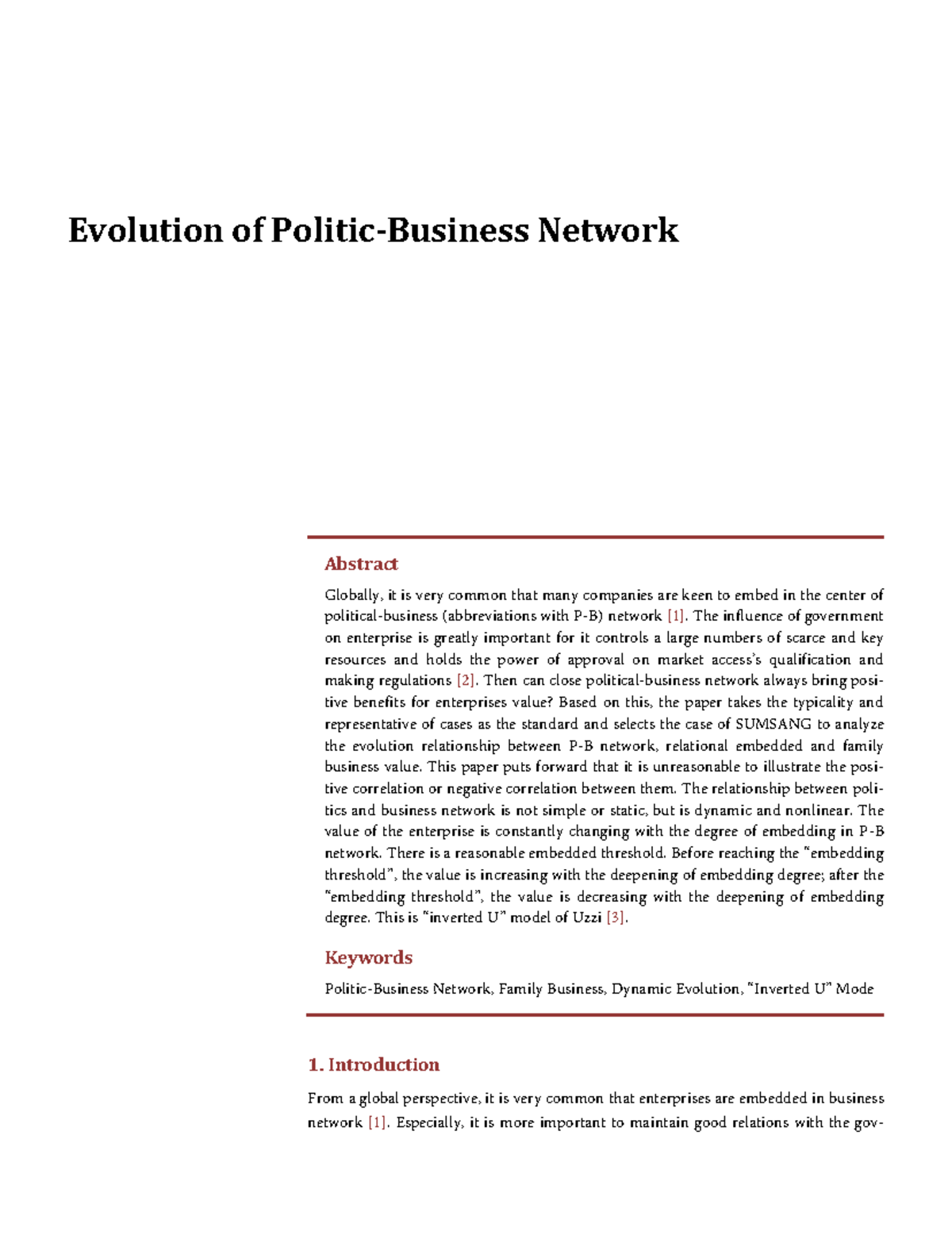Evolution of Politic-Business Network - Evolution of Politic-Business ...