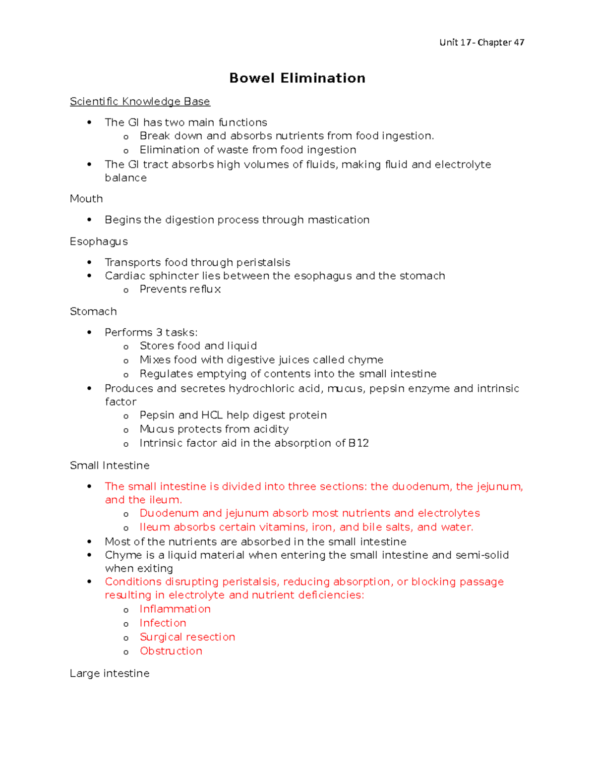 Bowel Elimination Lecture Notes - Bowel Elimination Scientific ...