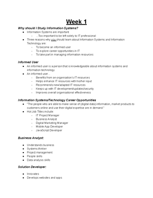 INFO 101 Full Course Lecture and Tutorial Notes - Info 101 Week 1 ...