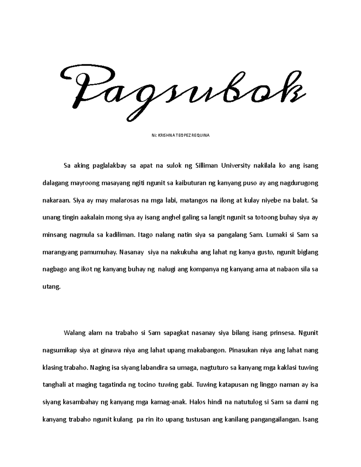 Pagsubok Updated - Filipino Feature - Pagsubok Ni: KRISHNA TEOPEZ ...