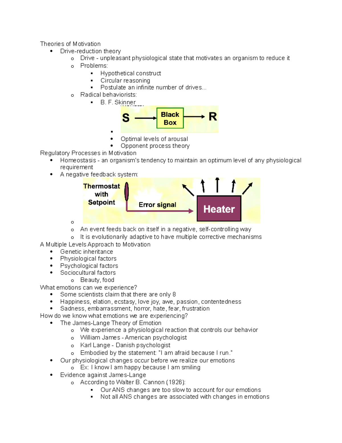 Motivation and Emotion Psychology - Theories of Motivation Drive ...