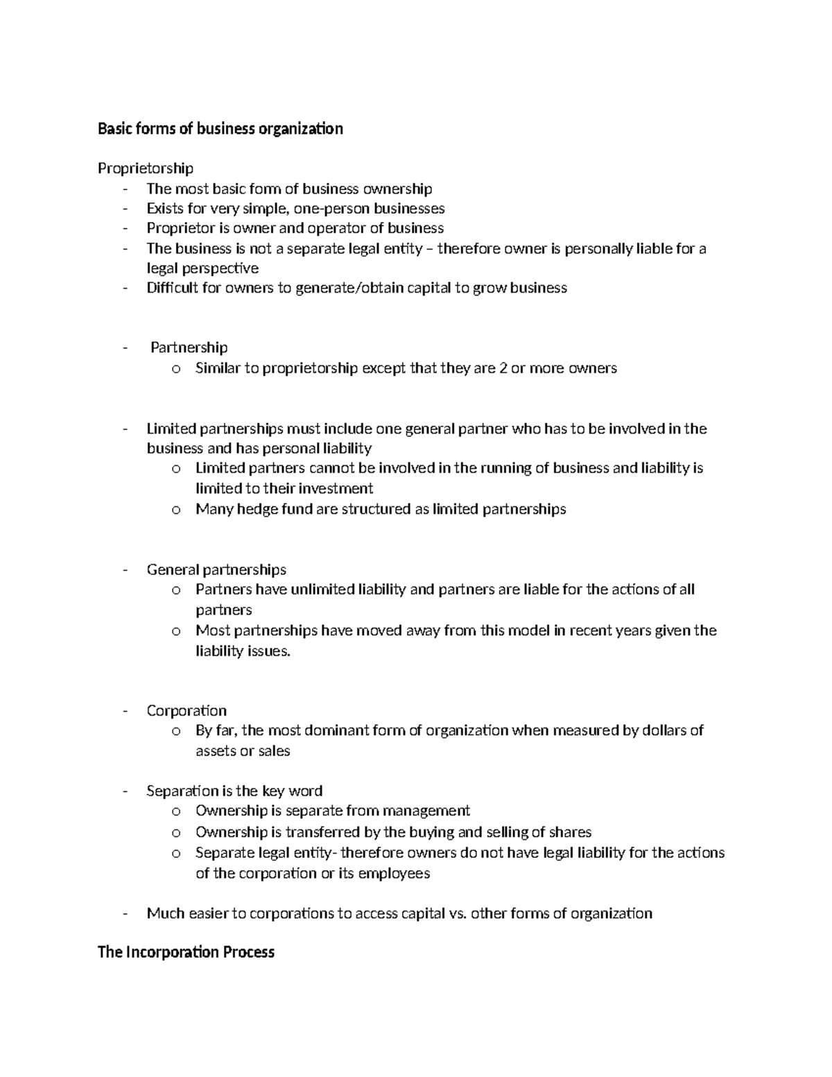 AFM 121 - Chapter 11 - AFM - Basic forms of business organization ...