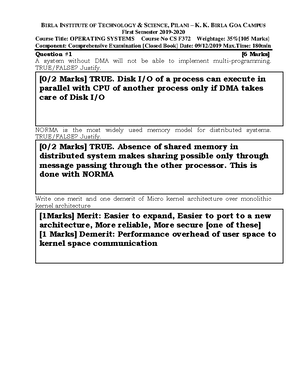 OS Lab-3 - Lab codes and practice questions - BITS Pilani - Hyderabad ...
