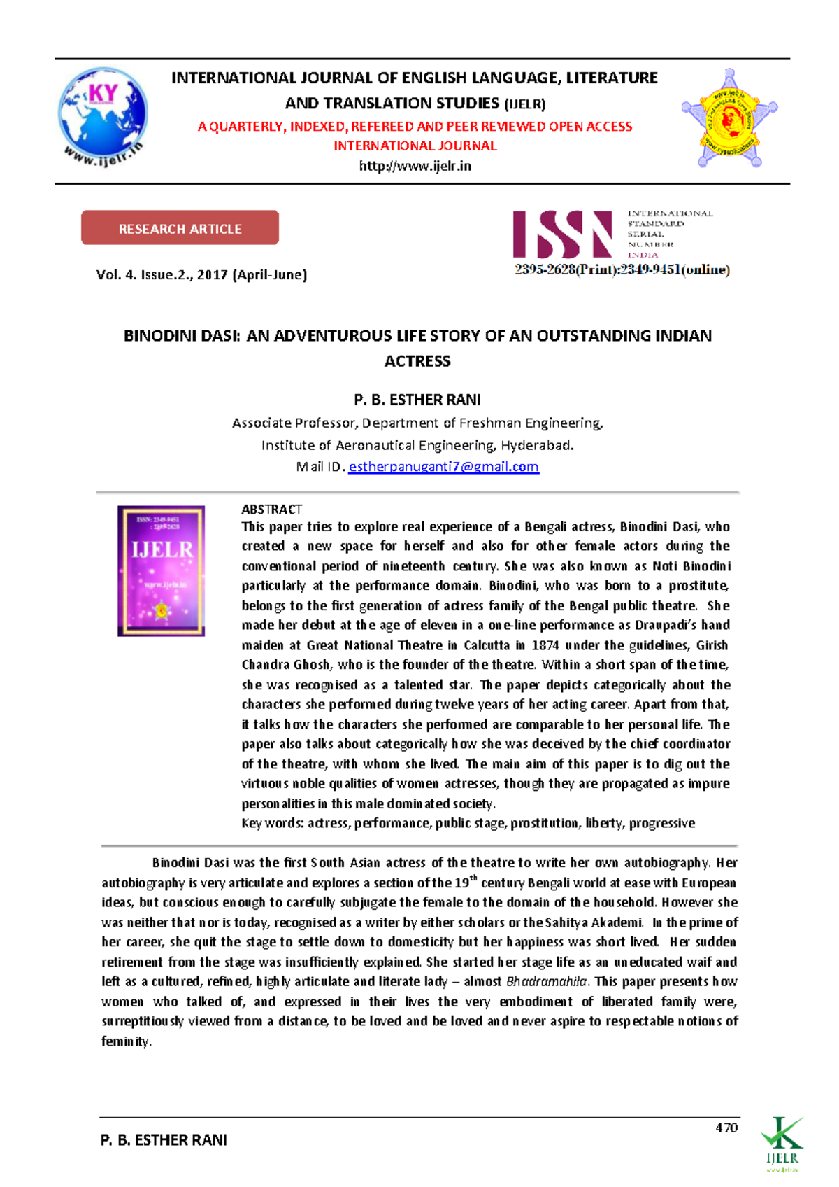 470-472 P. B. Esther RANI - Int.J.Eng.Lang&Trans (ISSN:2349-9451/2395 ...