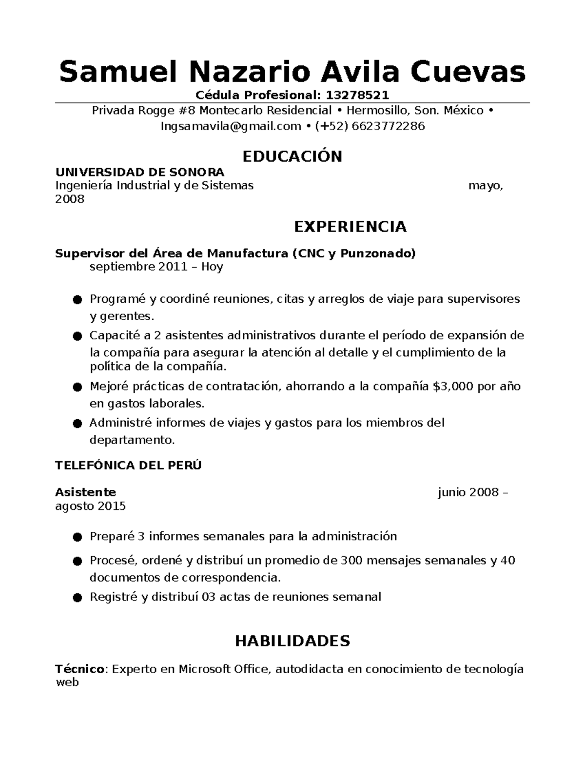 Copia de Modelo Harvard - Samuel Nazario Avila Cuevas Cédula ...